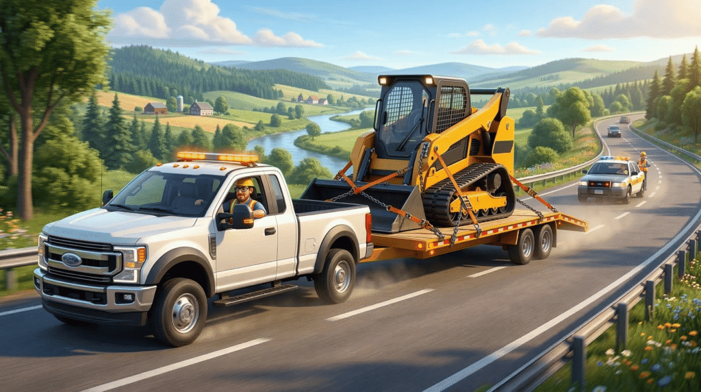 Learn how to transport a Skid Steer Loader legally!